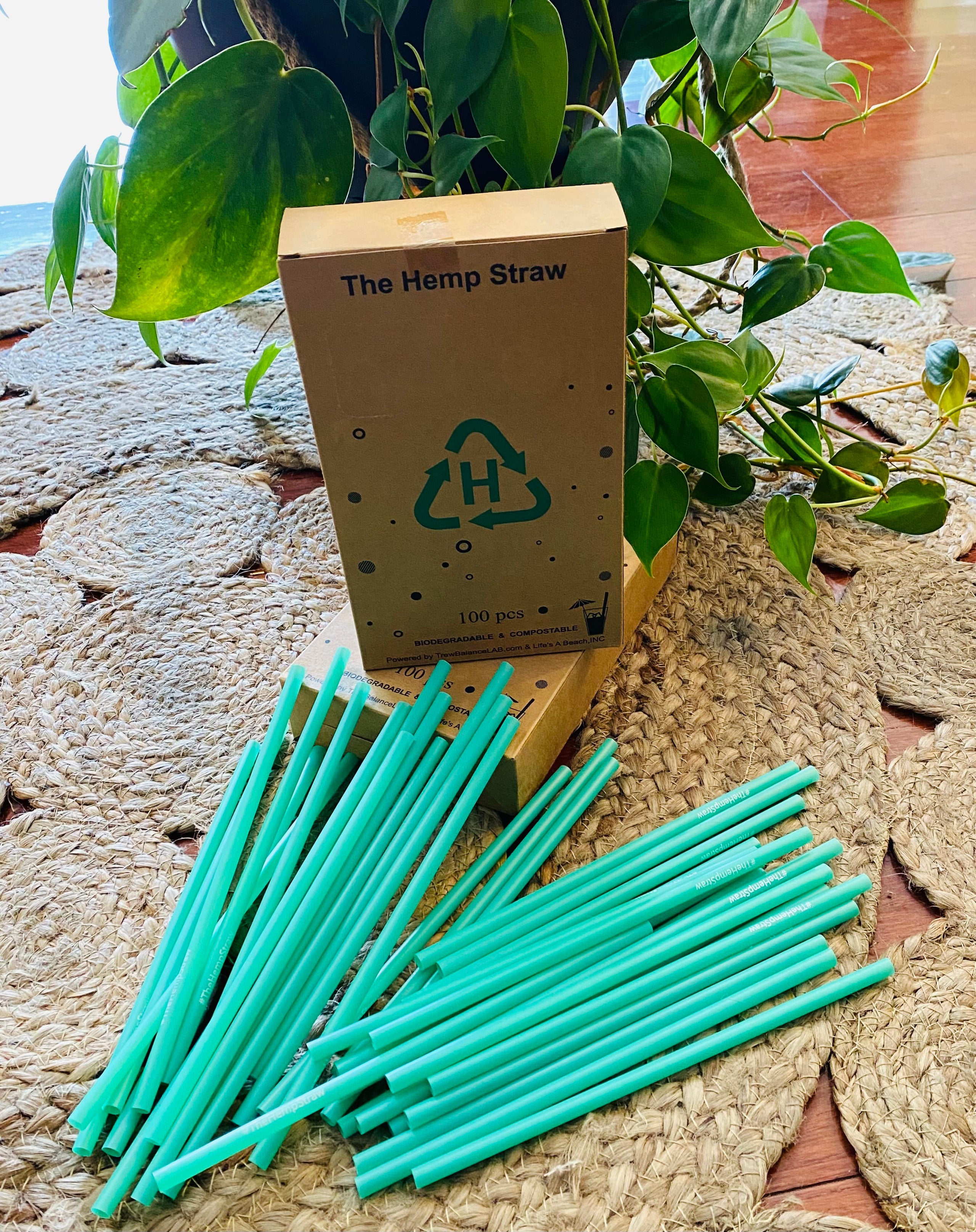 Hemp straw 100pcs Biodegradable and compostable. | South Pacific Hemp
